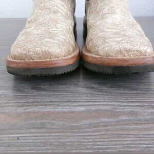 Ferrini | Shoes | Ferrini Leather Lace Sparkly Gold Black Overlay ...